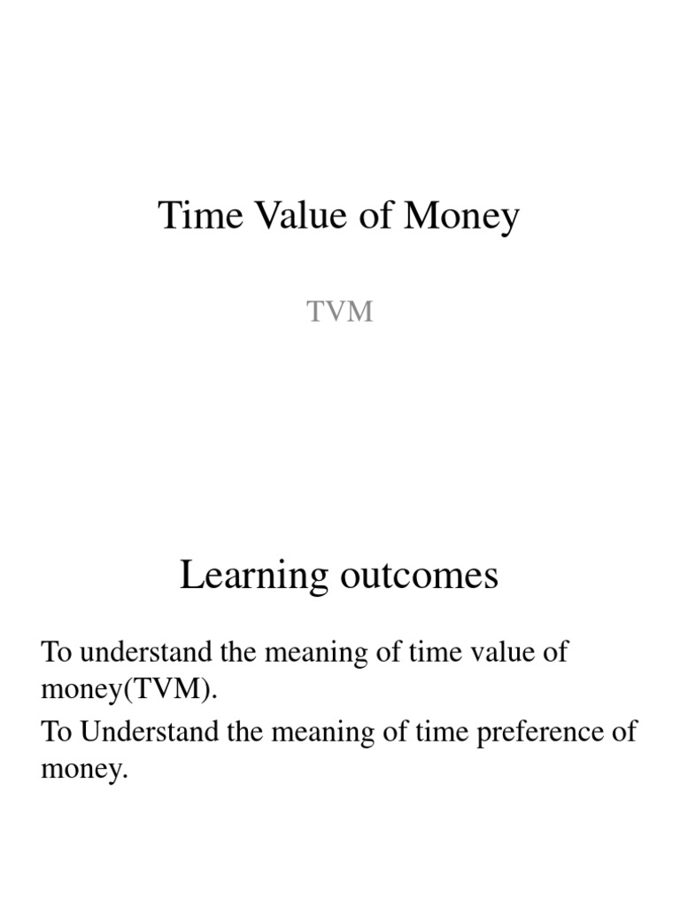 Lecture 6 Time Value of Money | PDF | Present Value | Interest