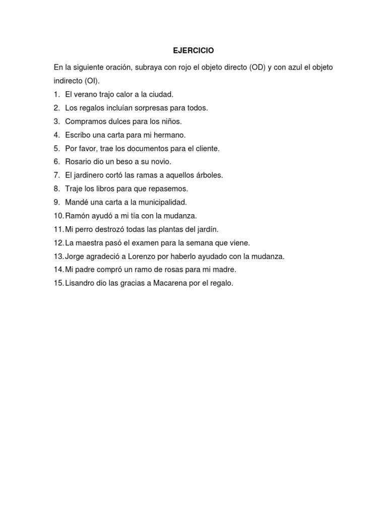 Ejercicio Oi y Od | PDF