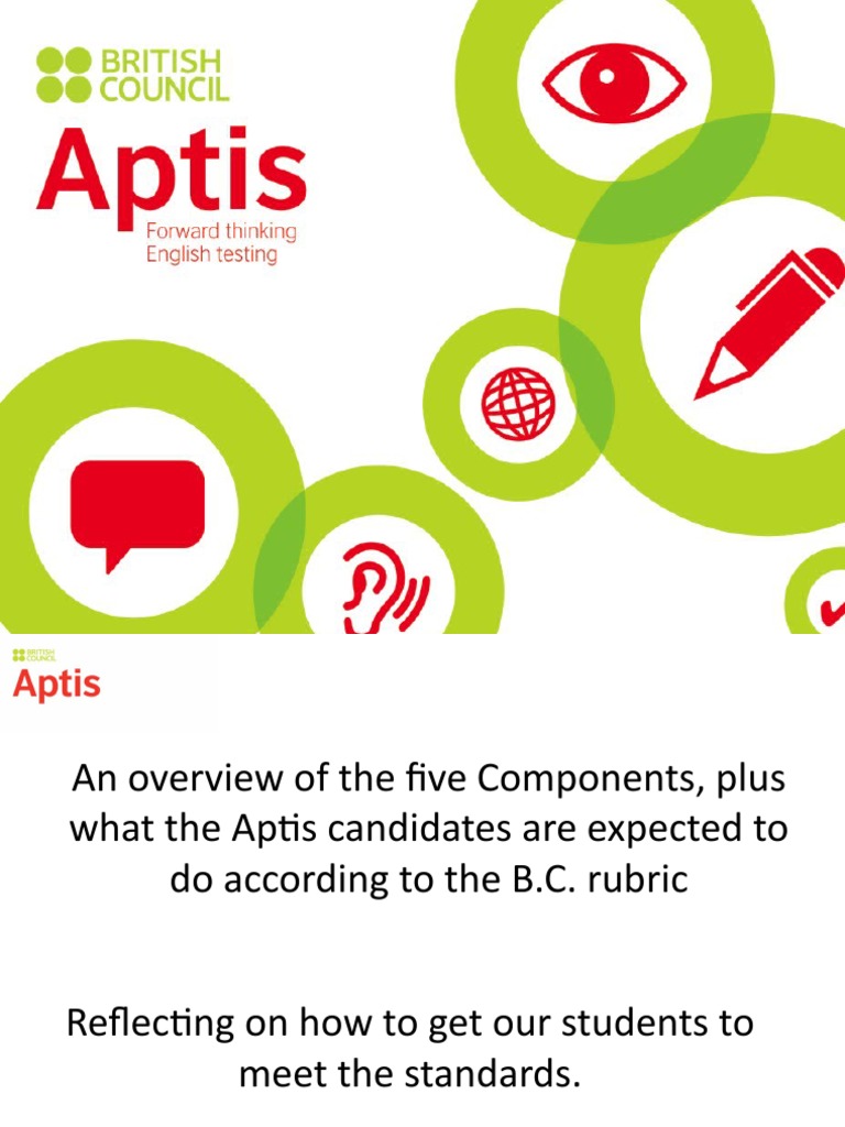 APTIS WORKSHOP PRESENTATION (Reparado) | PDF | Reading Comprehension | Communication