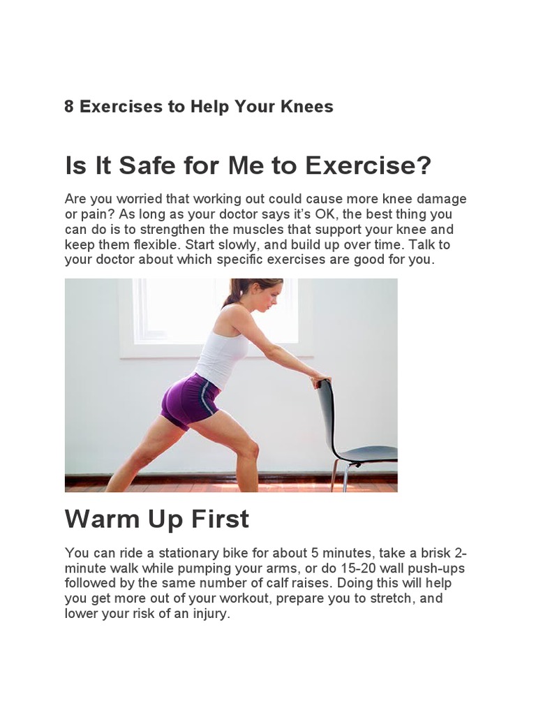 8 Exercises To Help Your Knees | PDF | Foot | Knee
