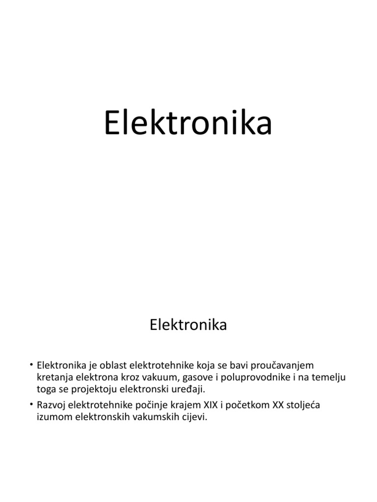 Elektronicki Elementi | PDF