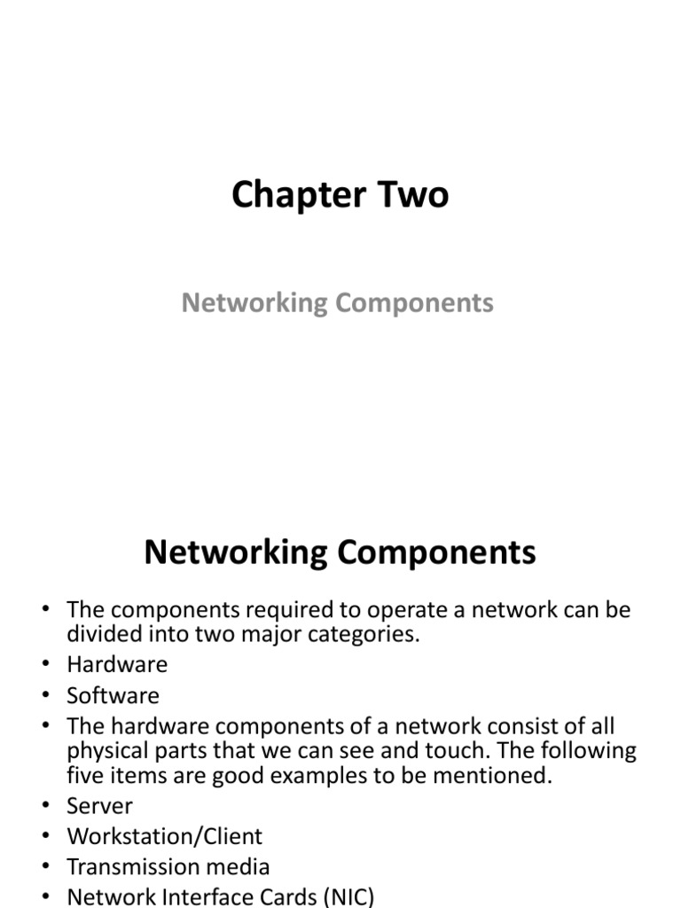 Chapter Two Networking | PDF | Computer Network | Server (Computing)