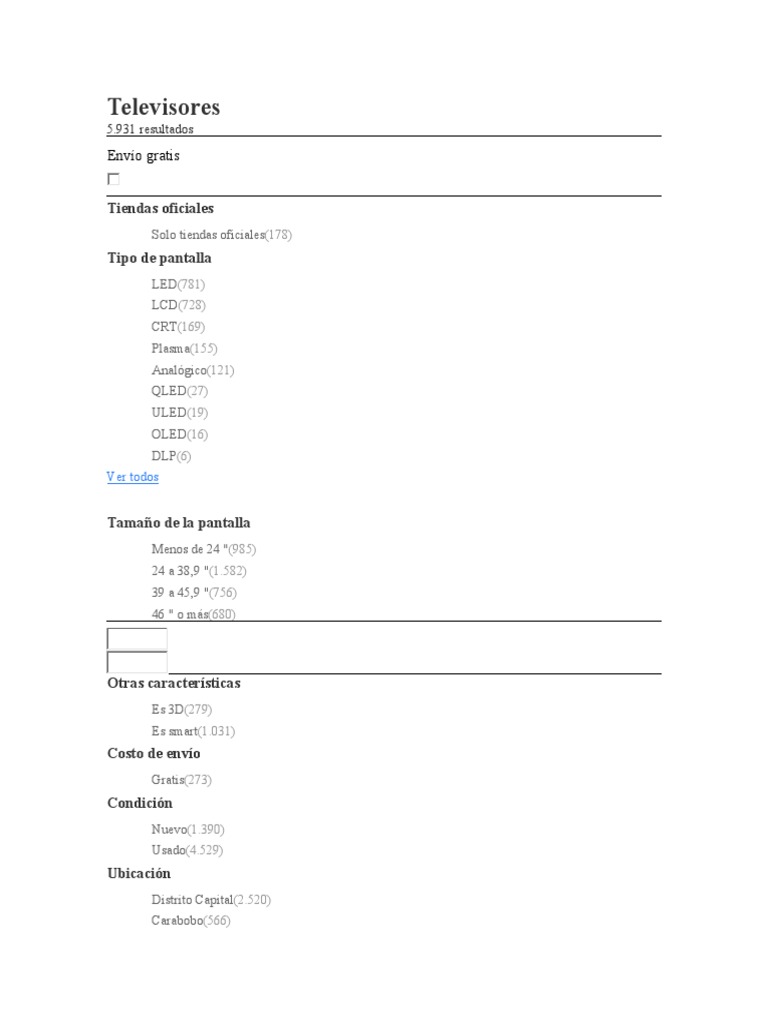 Televisores | PDF | Formatos de medios | Electrónica de consumo