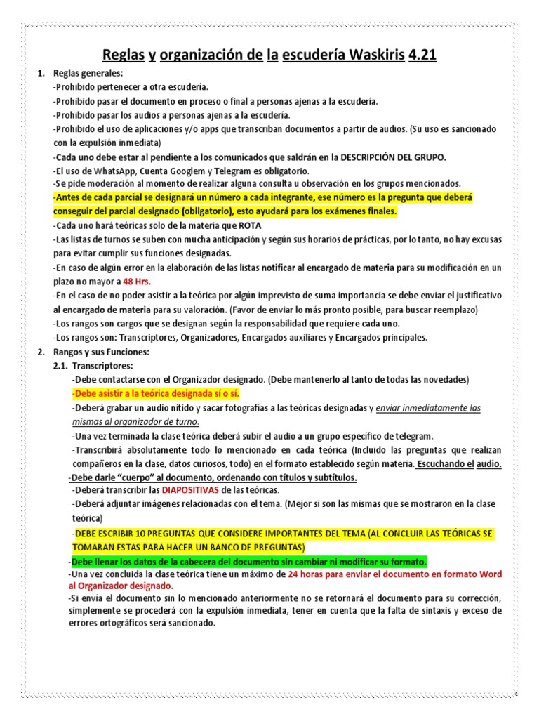 Reglas 2021 y Links | PDF