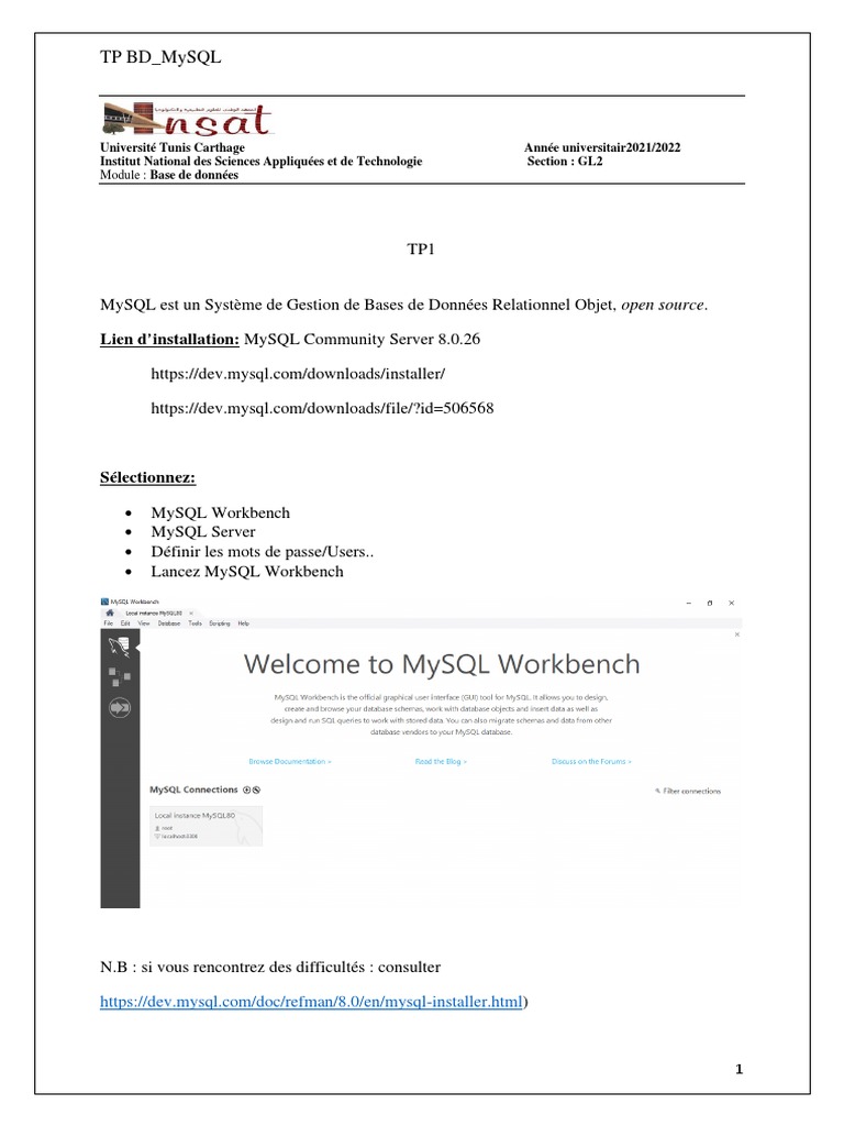 TP BD 2022 | PDF | MySQL | Bases de données