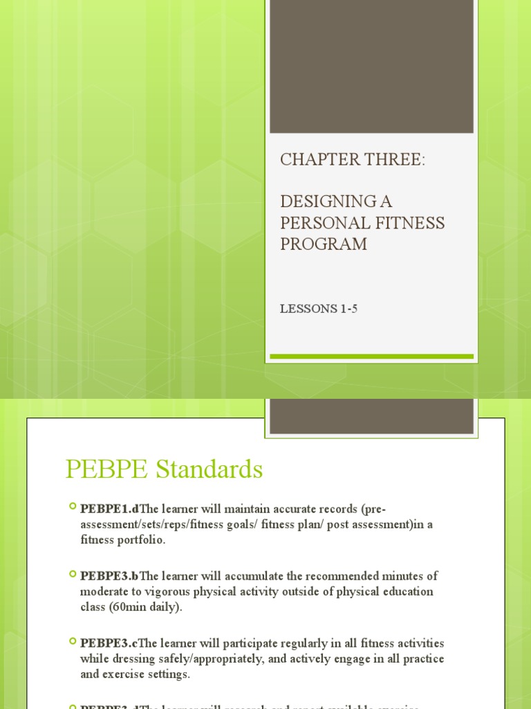 Chapter 3. Designing A Personal Fitness Program 1kbirgz | PDF ...