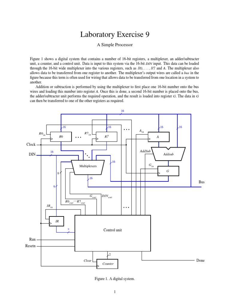 Laboratory Exercise 9: A Simple Processor | PDF | Central Processing Unit | Vhdl