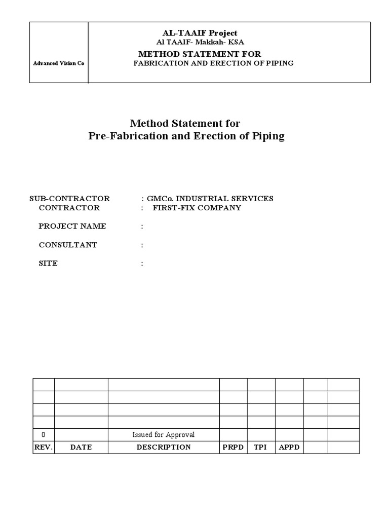 Piping Fabrication & Erection Guide | PDF | Pipe (Fluid Conveyance ...