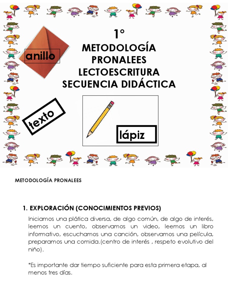 Metodología Docentes Pronalees 2021 2022 Pdf Palabra Caso De Carta