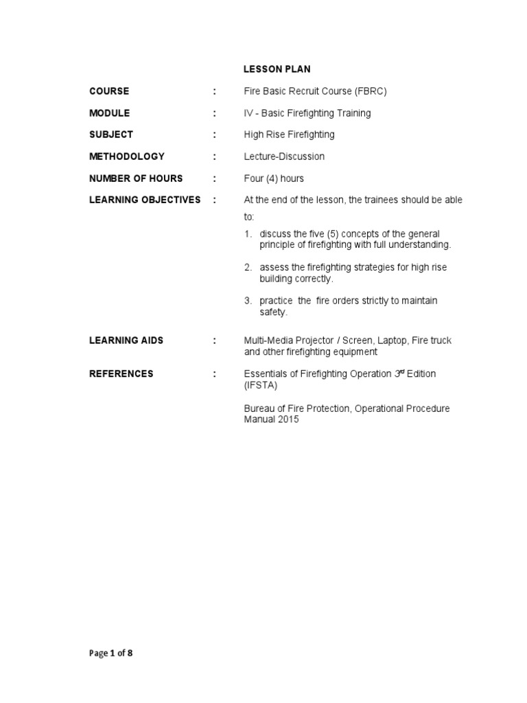 Lesson Plan Course:: Subject: Methodology: Number of Hours: Learning ...