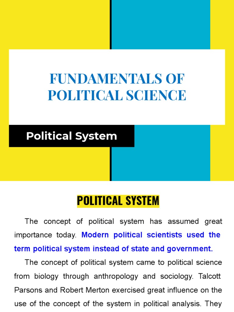 Understanding Political Systems | PDF | System | Political Science