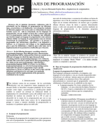 Tabla Comparativa de Lenguajes de Programación | PDF | Lenguaje de programación | Programación ...