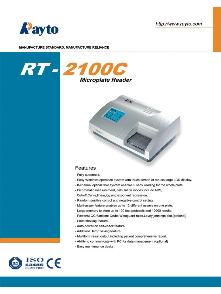 RT-2100C Elisa Reader | PDF