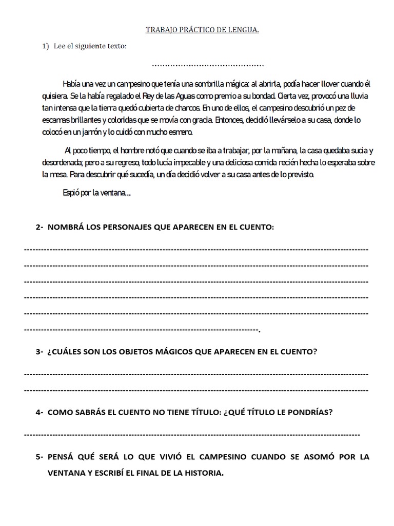 TP Cuento Maravilloso | PDF TP Cuento Maravilloso | PDF