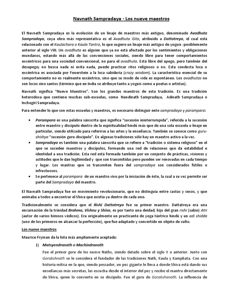 Navnath Sampradaya | PDF | Religiones indias | Comportamiento hindú y experiencia