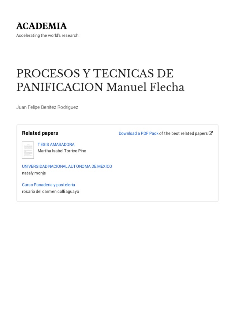 Procesos y Tecnicas de Panificacion | Descargar gratis PDF | Panes ...
