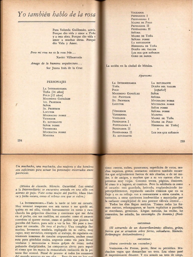 Yo Tambien Hablo de La Rosa - Emilio Carballido | PDF