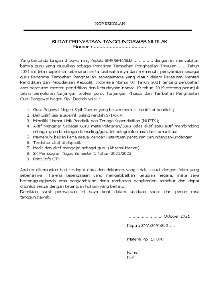 SPTJM Tamsil TW 3 Tahun 2021 | PDF