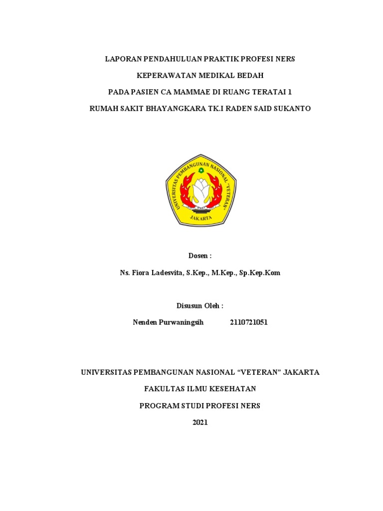 Laporan Pendahuluan Praktik Profesi Ners | PDF