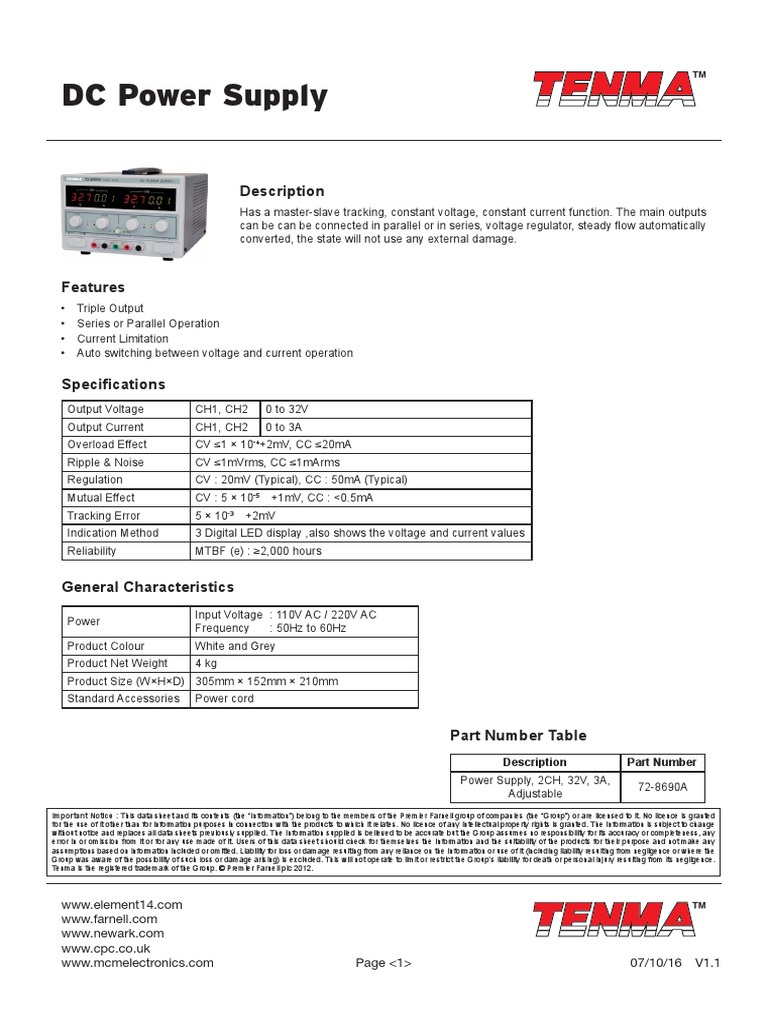 Fuente de Poder TENMA | PDF | Power Supply | Electric Power