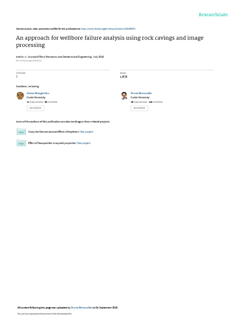 An Approach For Wellbore Failure Analysis Using Rock Cavings and Image ...