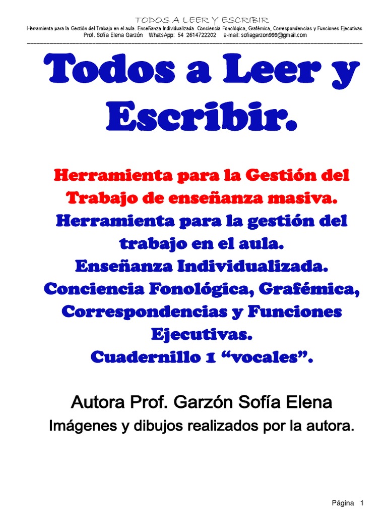 Todos a leer y escribir de GARZÓN SOFIA | PDF | Maestros | Behaviorismo