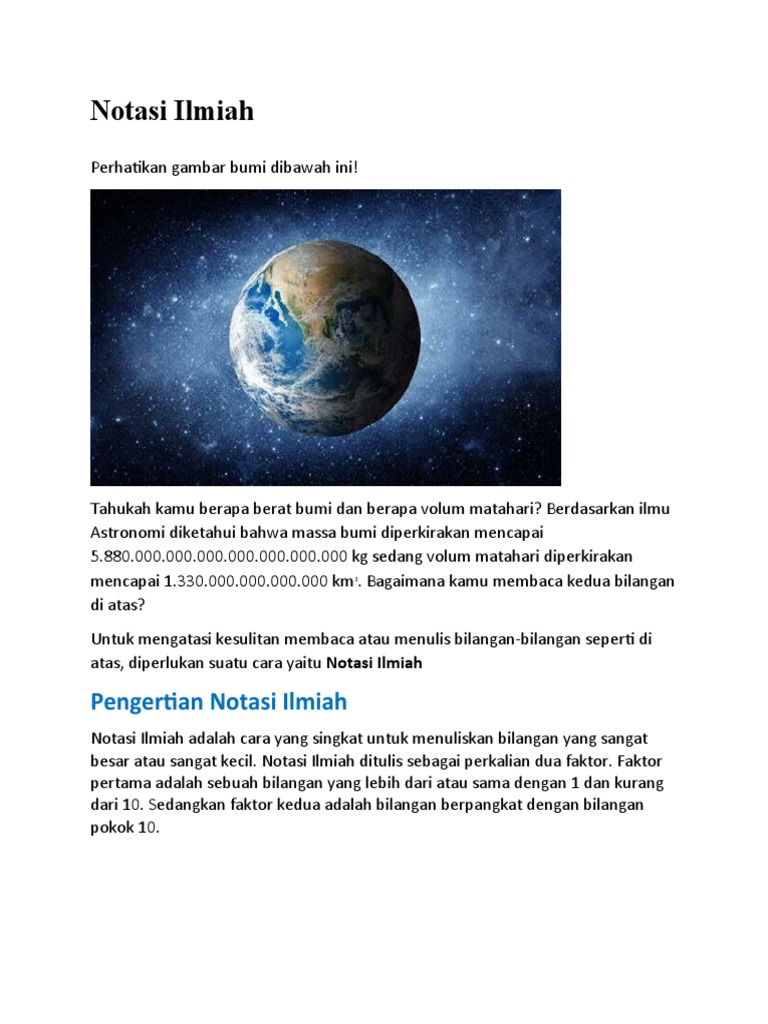Notasi Ilmiah | PDF | Metode & Bahan Ajar