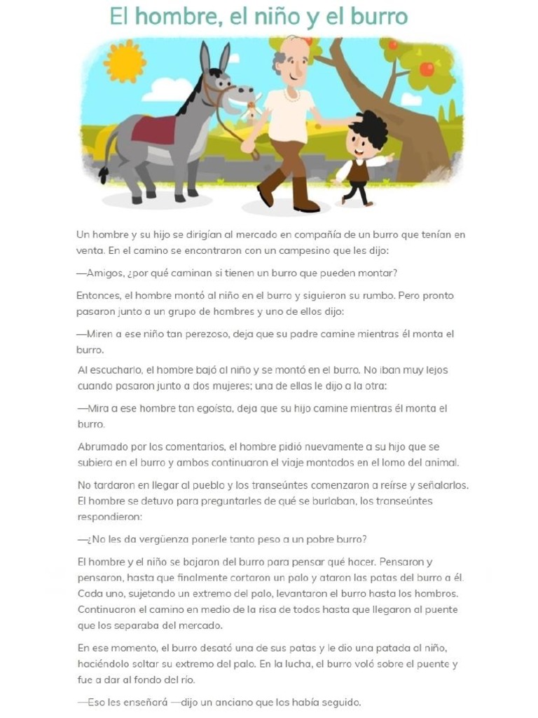 El Hombre El Niño y El Burro | PDF