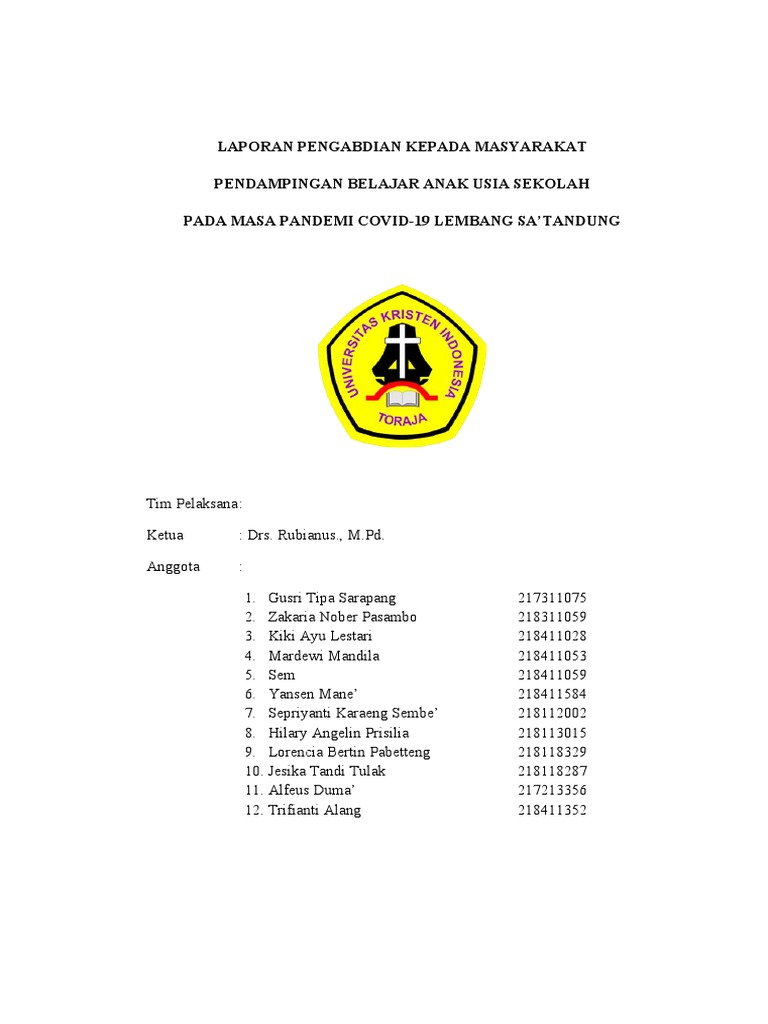 Laporan Pengabdian Kepada Masyarakat | PDF