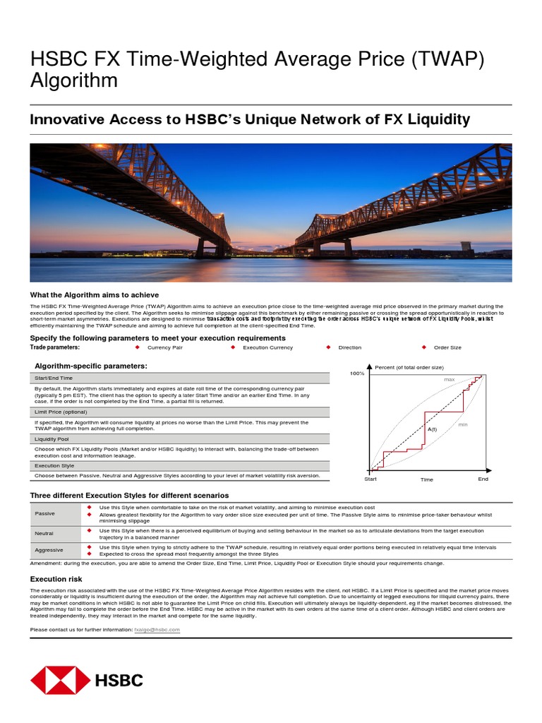 FX Time Weighted Average Price Twap | PDF | Market Liquidity | Hsbc