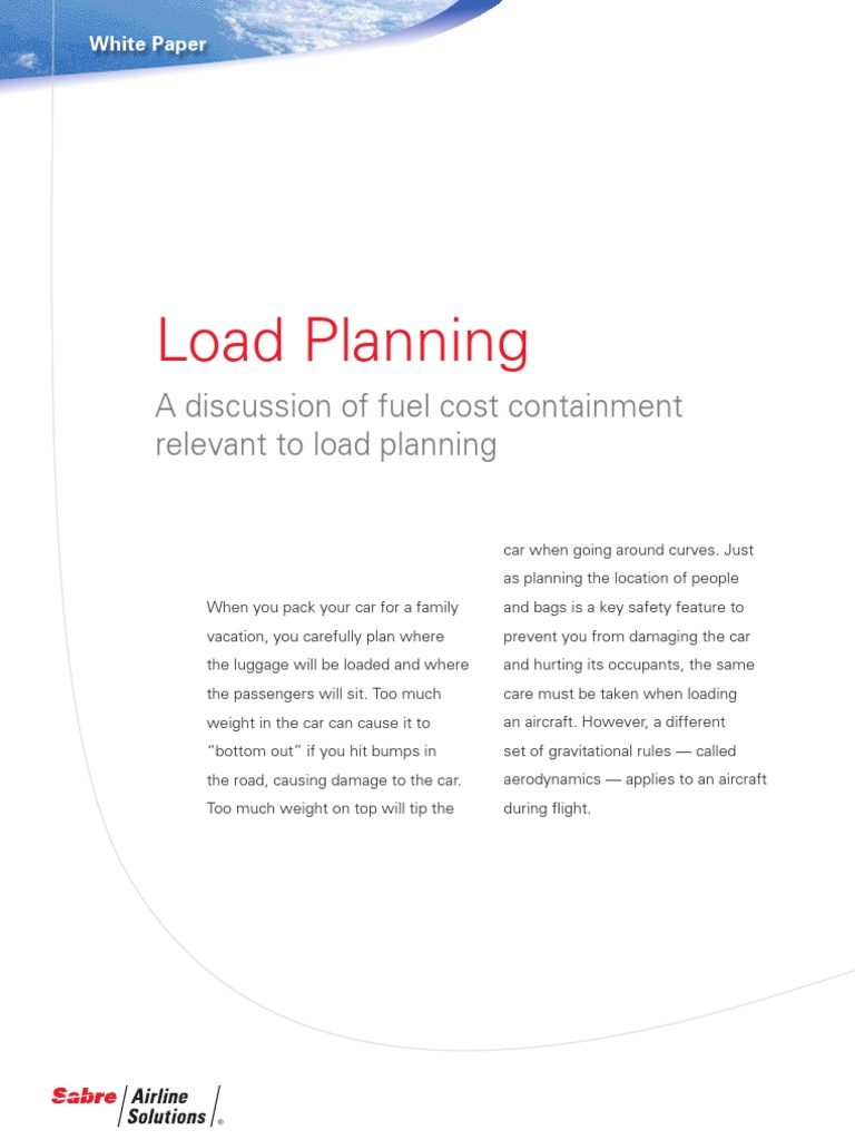 Load Planning | PDF | Aircraft | Flight