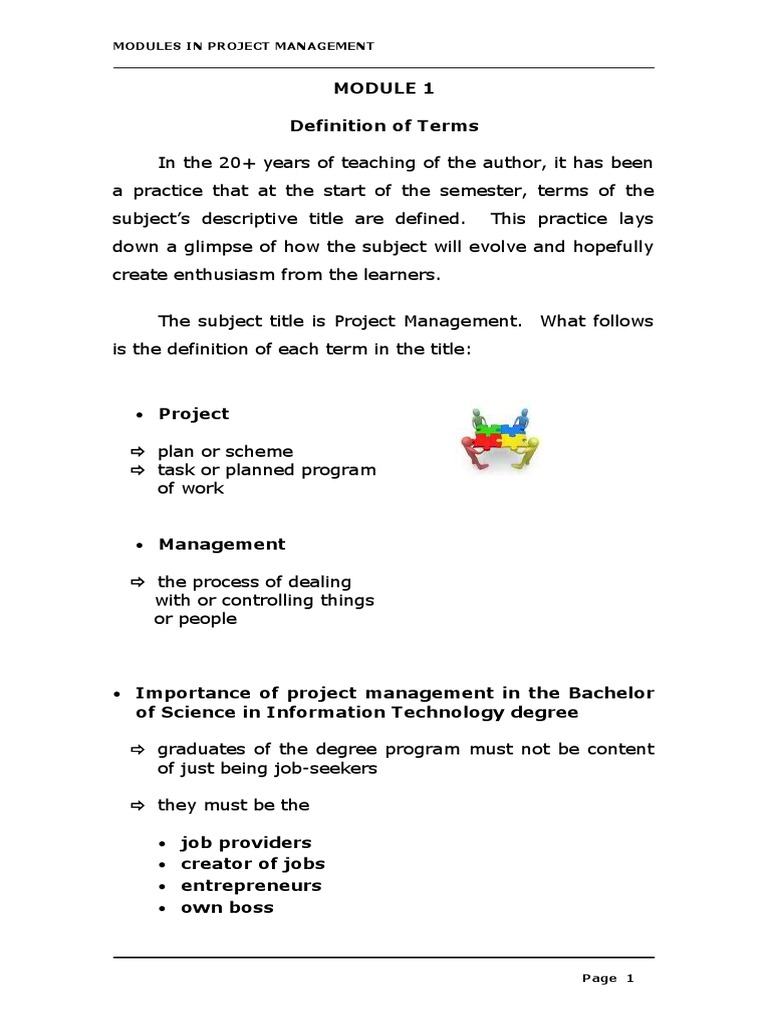 Project Management Modules Explained | PDF | Sampling (Statistics ...