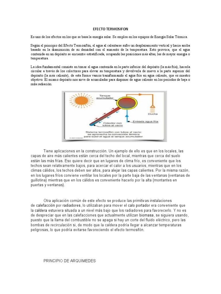 Efecto Termosifon | PDF | Mecánica de Medios Continuos | Física Aplicada e Interdisciplinaria