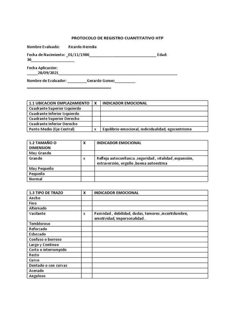 Protocolo de Registro HTP | PDF