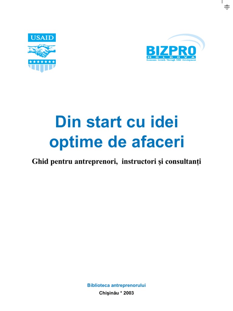 Din Start Cu Idei Optime (Bizpro) | PDF