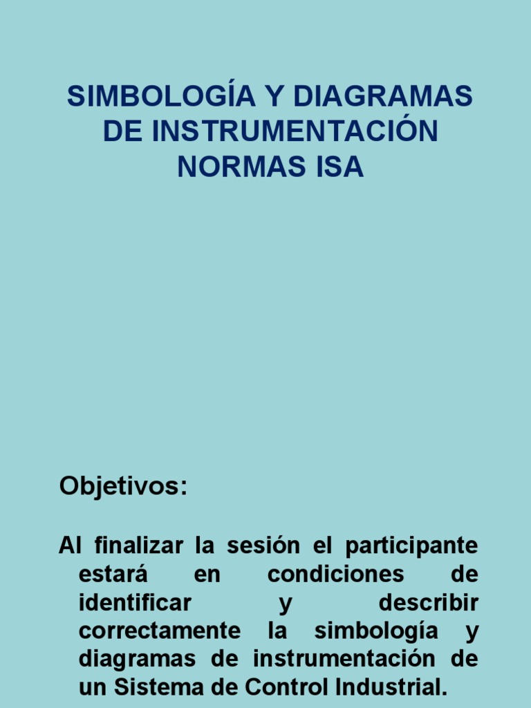 4 Simbología Y Diagramas De Instrumentación Pdf Presión Sistema