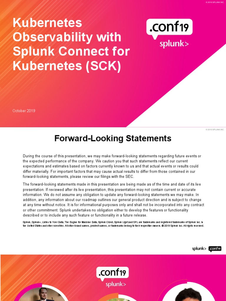 Kubernetes Observability With Splunk Connect For Kubernetes Sck Pdf Computing Systems