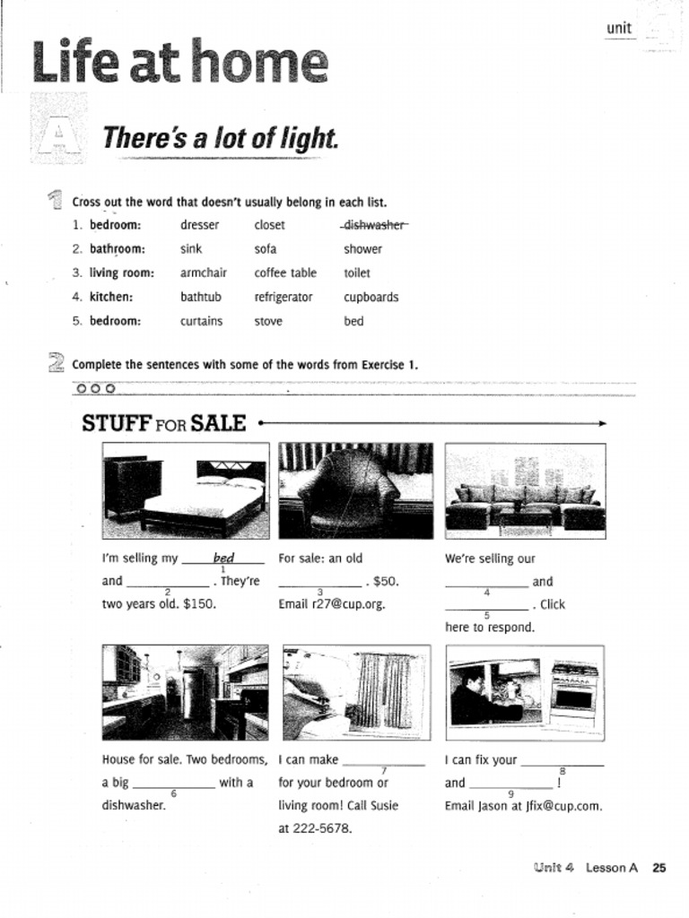 Unit 4-Four Corners Workbook 2a | PDF