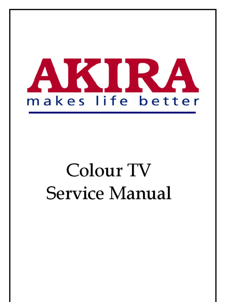 Akira 3y01 Chassis ct21ds9 La8633xx La76810 TV SM (ET) | PDF | Cathode ...