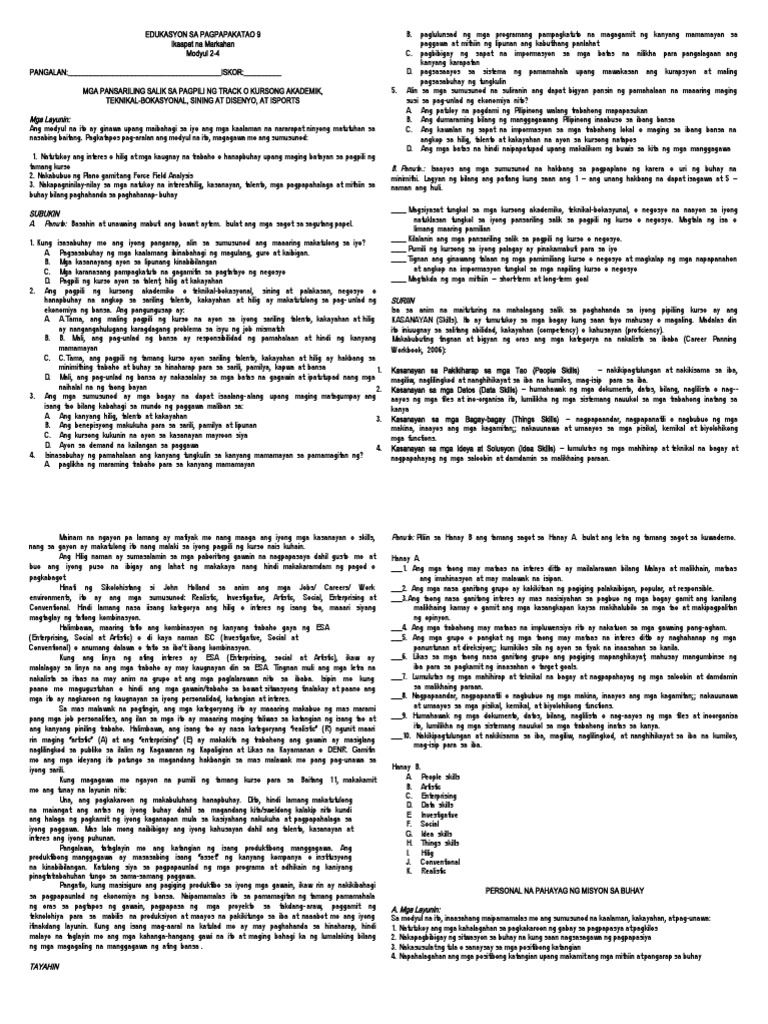 Esp 9 MODULE 2-4 | PDF