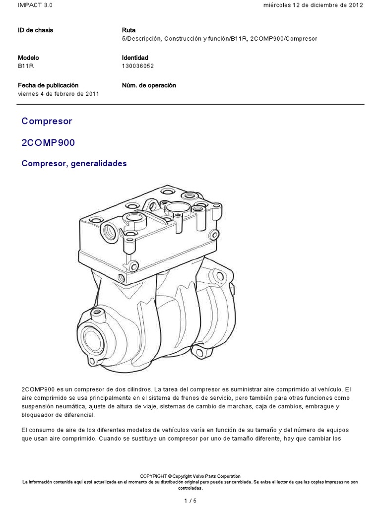 Compresor B11R | PDF | Presión | Pistón