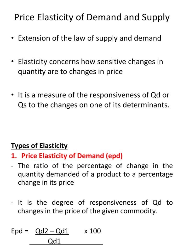 Elasticity of Demand and Supply | PDF | Demand | Elasticity (Economics)