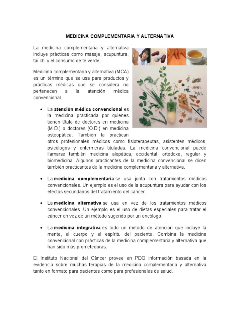 Medicina Complementaria y Alternativa | PDF | Medicina alternativa | Medicina CLINICA