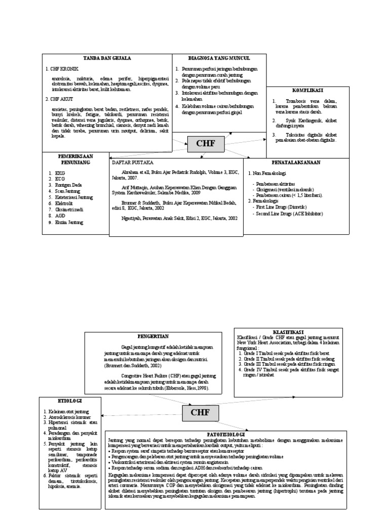 Mind Map CHF (Igd) Catatan Kuliah Profesi | PDF