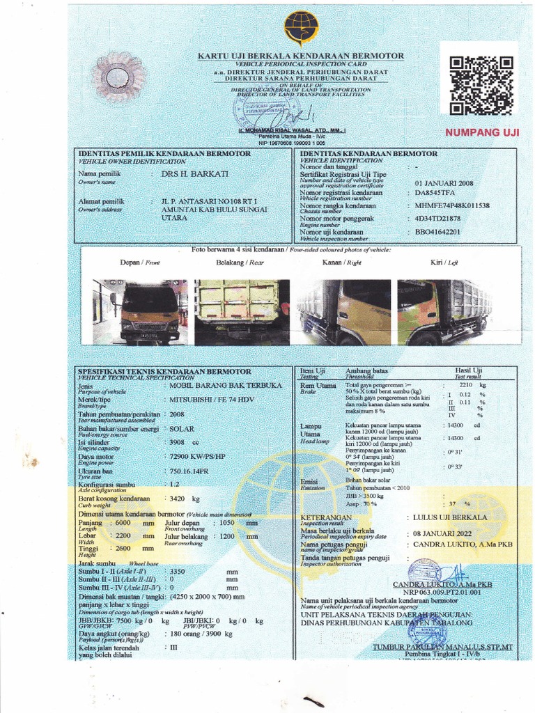 Periodic Vehicle Inspection Report | PDF