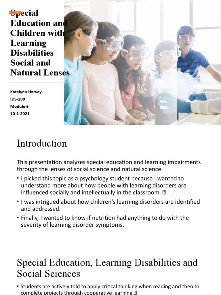IDS 100 Presentation Module 6 Final | PDF | Learning Disability ...