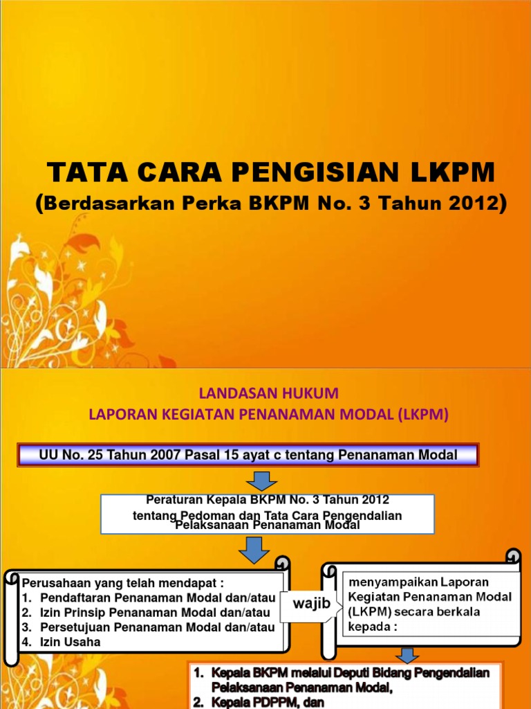 Panduan Lengkap Pengisian LKPM | PDF