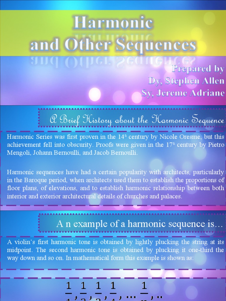 Overview of Harmonic Sequences | PDF | Elementary Mathematics | Mathematics