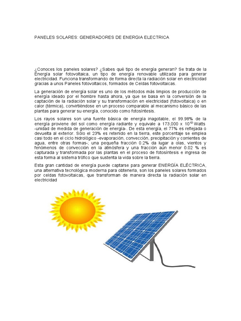 Paneles Solares | PDF | Energía solar | Panel solar