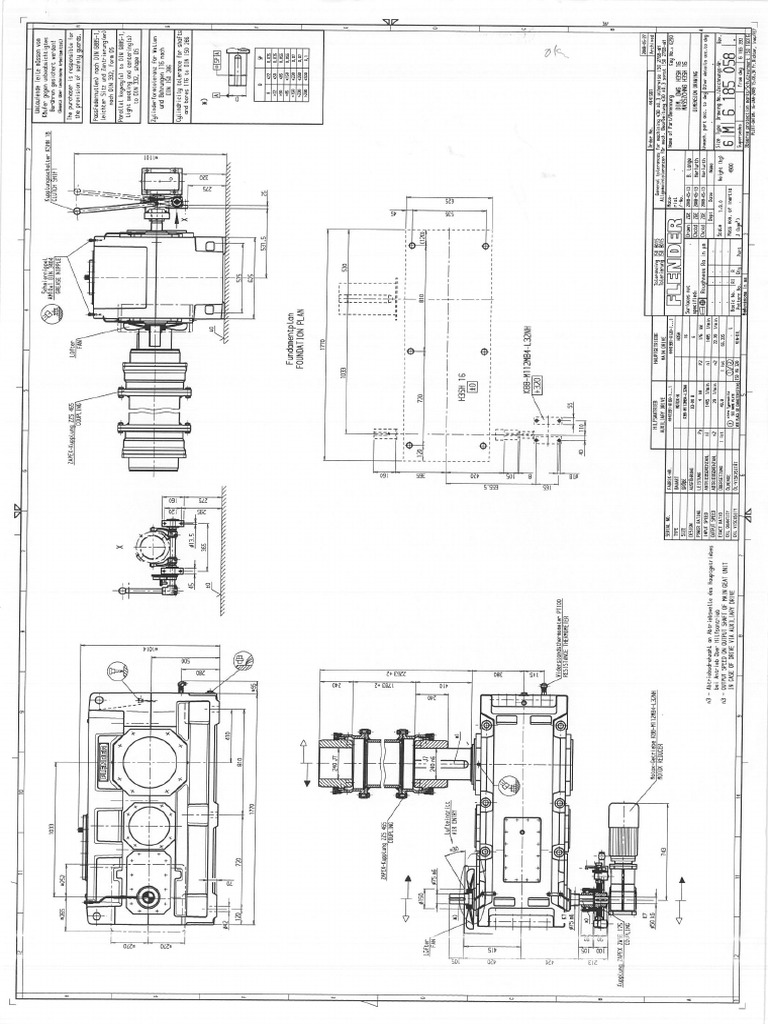 Drawing Flender Gerbox WBM | PDF